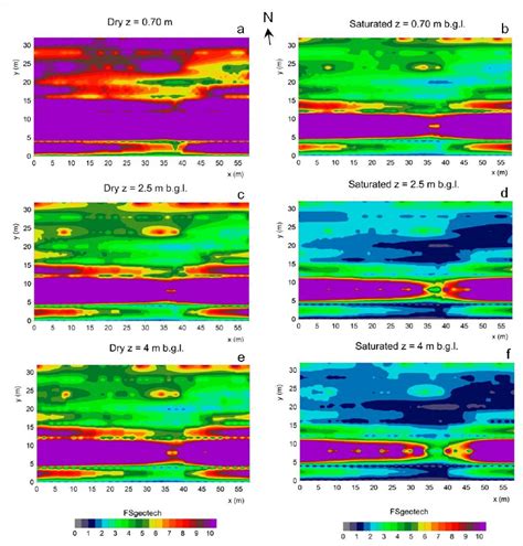 Maps Of The Factor Of Safety From The Infinite Slope Model Dry A And
