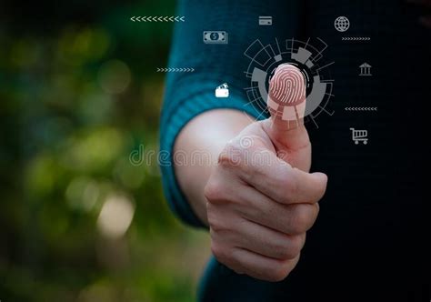 Futuristic Digital Processing Of Biometric Identification Fingerprint Scanner For Access