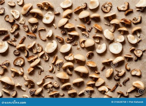 Types Of Mushroom Picture With A Dark Background Stock Image 271603927