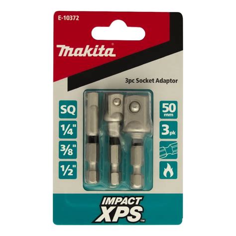 Makita E 10372 Impact Xps Mixed 50mm Pta Socket Adapter 3 Piece Set