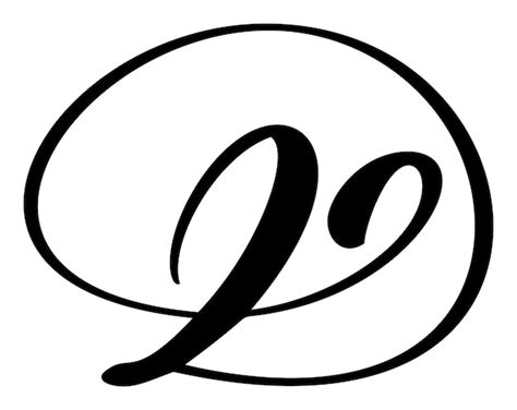 Caligrafia Vetorial Letra Desenhada à Mão Logotipo D Fonte De Script