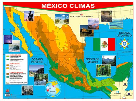 Póster México Climas Polillita Material Didáctico