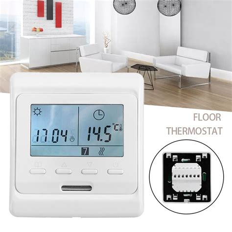 1pc Lcd Display Digital Underfloor Heating Thermos Grandado