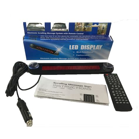 12v Led Car Sign Programmable Scrolling Red Messag Grandado