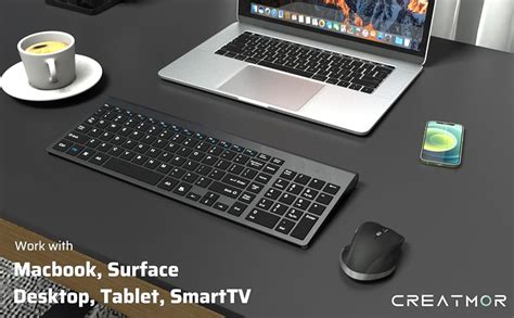 Creatmor Wireless Keyboard And Mouse Combo Slim Wireless Keyboard With Numpad And Ergonomic 2400