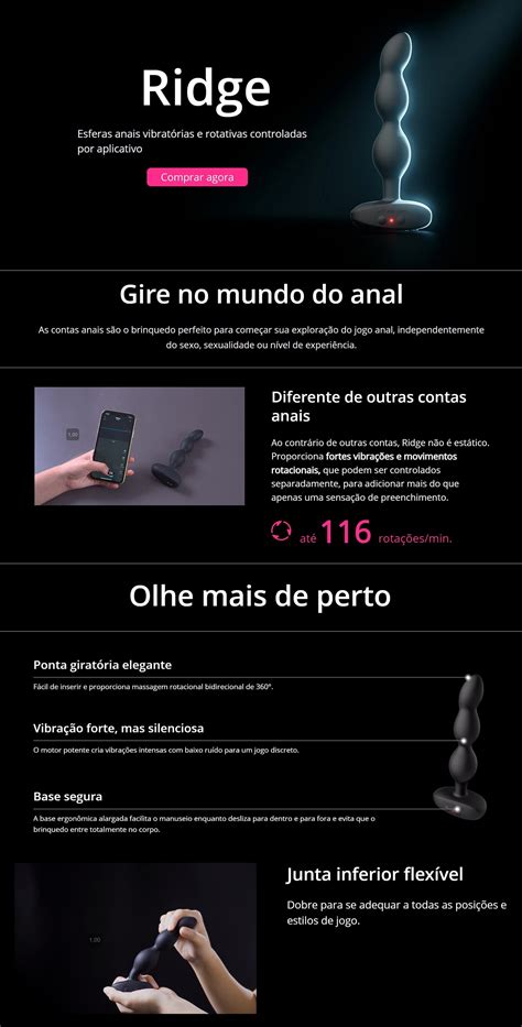 Ridge Lovense Esferas Anais Vibratórias Rotativas Para Próstata