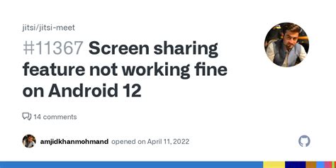 Screen Sharing Feature Not Working Fine On Android Issue