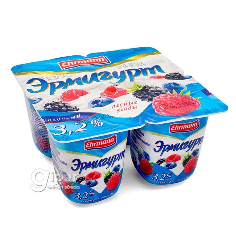 Йогурт Эрмигурт лесные ягоды 3,2%, 100 г от 0 ТМТ
