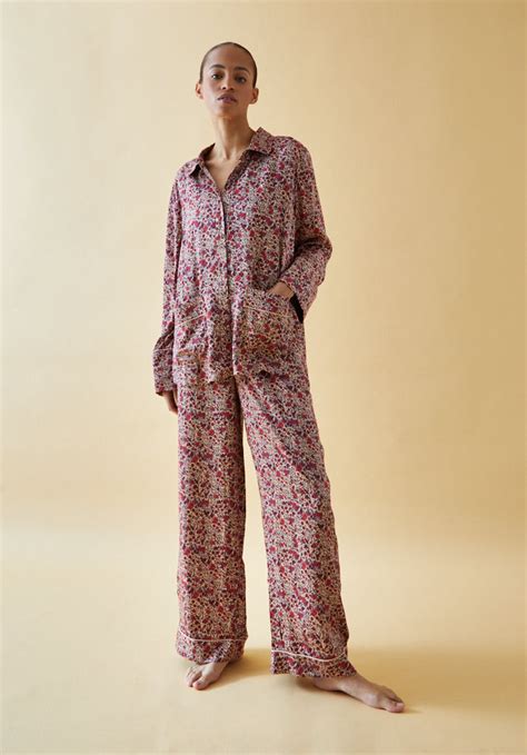 Evie Trouser Set Pink Aster Nightwear Lily And Lionel Lily And