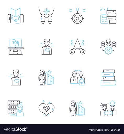 Generosity And Outreach Linear Icons Set Altruism Vector Image