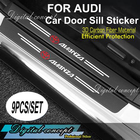 Jual SILL PLATE CARBON 3D MOBIL AVANZA STICKER KARBON 3D PELINDUNG