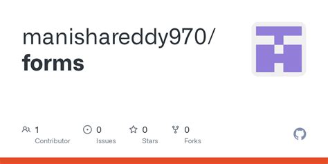 Github Manishareddy Forms
