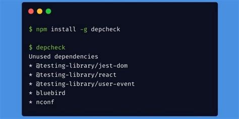 How To Check Unused Npm Packages Dev Community