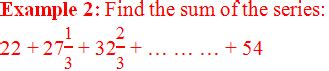 Math Problems Sum Of Arithmetic Series