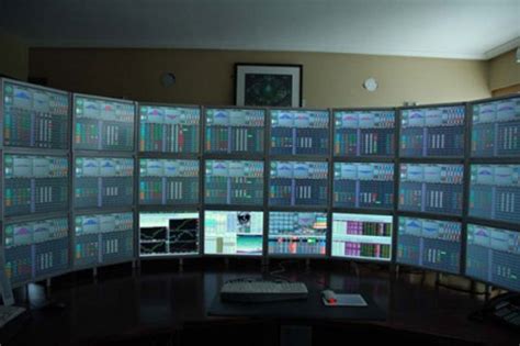 Roundup Multiple Monitor Homes Trading Desk Security Room Computer