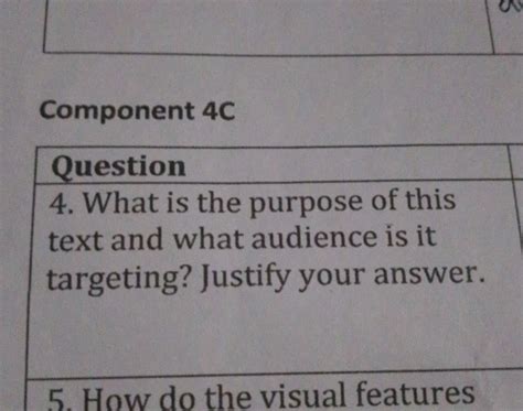 Component C Question What Is The Purpose Studyx