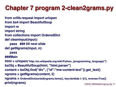 590 Web Scraping Cleaning Data Ppt Download