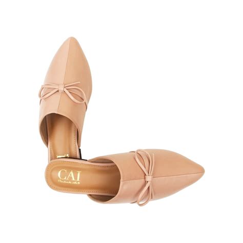 The Cai Store Blushing Bow Mule Nude Mules Buy The Cai Store Blushing Bow Mule Nude Mules