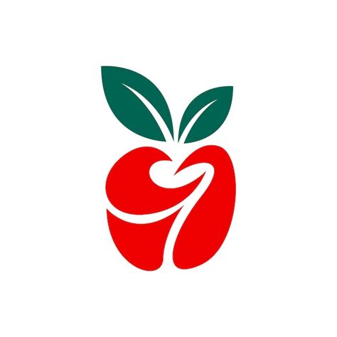 Vector De Plantilla De Logotipo De Fruta De Manzana Vector Premium