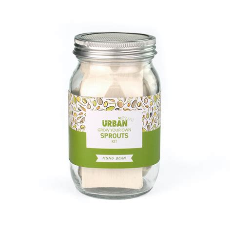 Grow Your Own Sprout Jar Kit Mung Beans Raw Living