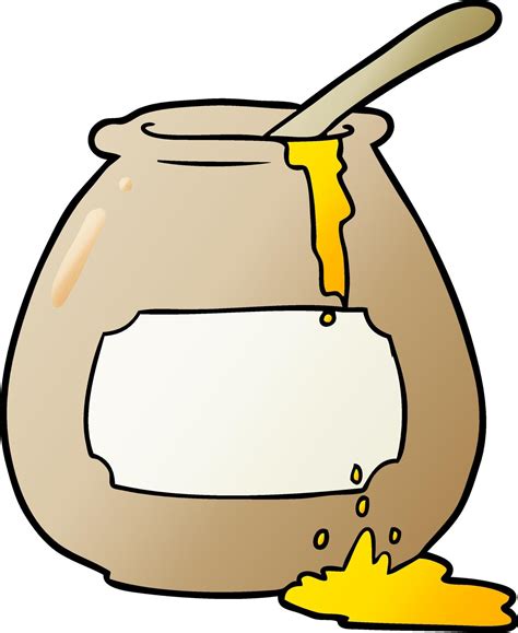 Cartoon Honey Pot 12398157 Vector Art At Vecteezy