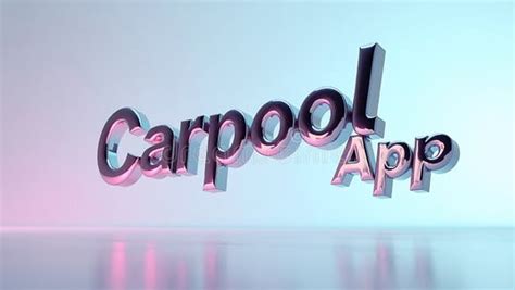 Carpool App Typography With A Modern Aesthetic In A Minimalistic Setting Stock Illustration