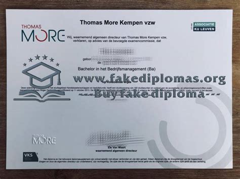 How Do I Buy Thomas More Hogeschool Fake Certificate