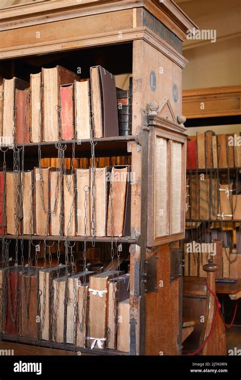 Chained Books In The Chained Library Hereford Cathedral Hereford