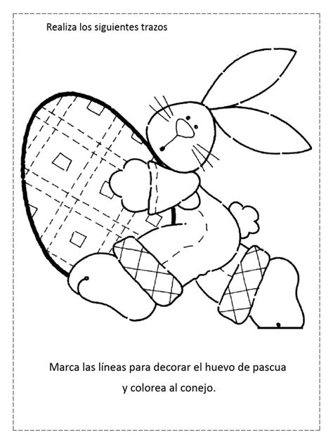 Grafomotricidad Conejo De Pascua Pdf