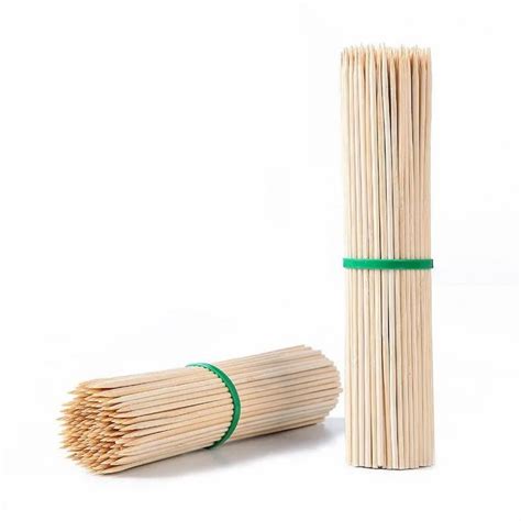 16 Natural Bamboo Skewer Sticks For BBQ Barbecue Kebab Tandoor