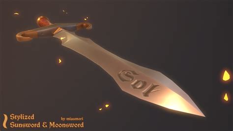 Free Sunsword Moonsword Stylized Swords 3d Turbosquid 2015260