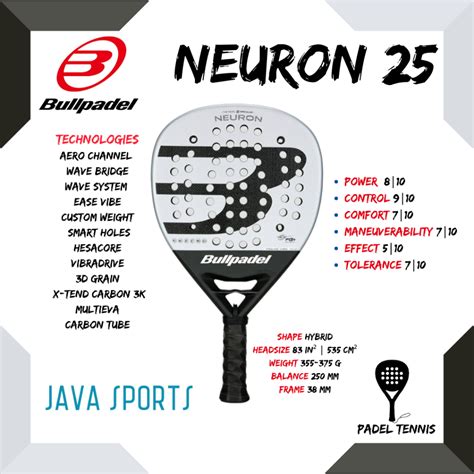 Jual Raket Padel Tenis Bullpadel Neuron 25 Official Resmi Original