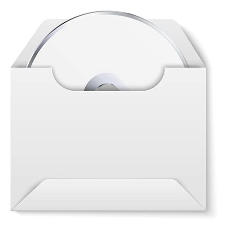 사무용품 빈 종이 봉투에 있는 현실적인 컴팩트 디스크 격리된 Cdrom 패키지 모형 브랜드 아이덴티티 음악 아날로그 복사 뮤지컬