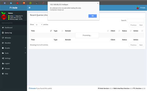 Stats And Recent Queries Are Missing From The Admin Panel · Issue 1716