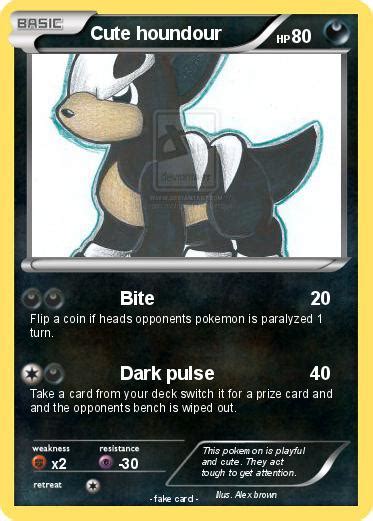 Pokémon Cute Houndour Bite My Pokemon Card