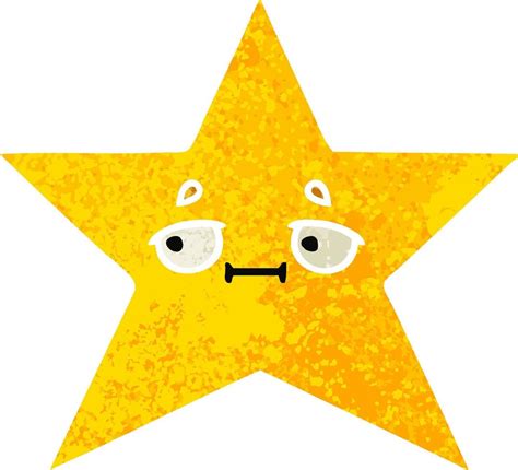 Retro Illustration Style Cartoon Gold Star 8314260 Vector Art At Vecteezy