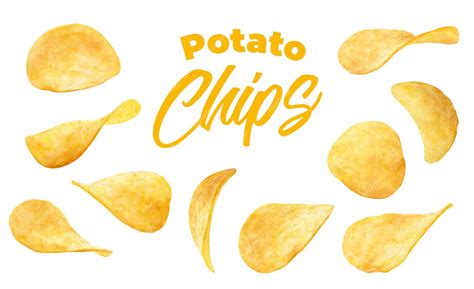 Premium Vector Realistic Crispy Wavy Isolated Potato Chips 3d Vector