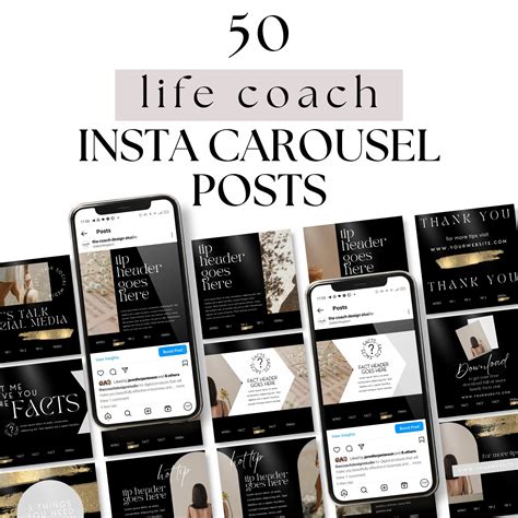 Instagram Carousel Canva Template For Life Coach Or Course Creator