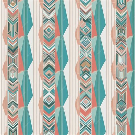 A Colorful Wallpaper With A Geometric Design In Pink Premium Ai