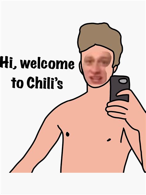 Hi Welcome To Chilis Sticker For Sale By Balter Redbubble