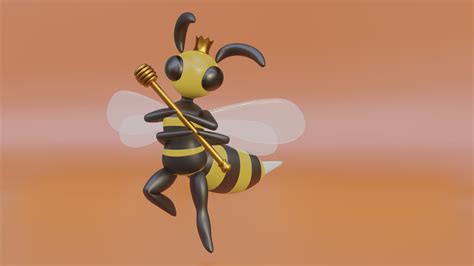 Anthro Bee 3d Render Rfurry