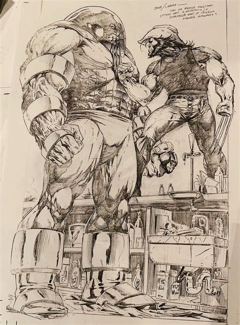 Juggernaut And Wolverine By Adam Kubert Scrolller