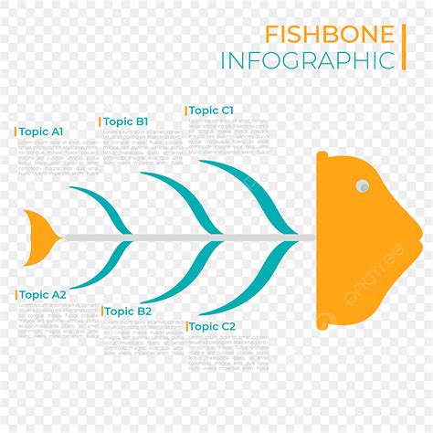 Gambar Template Tulang Ikan Untuk Latar Belakang Transparan Infografis