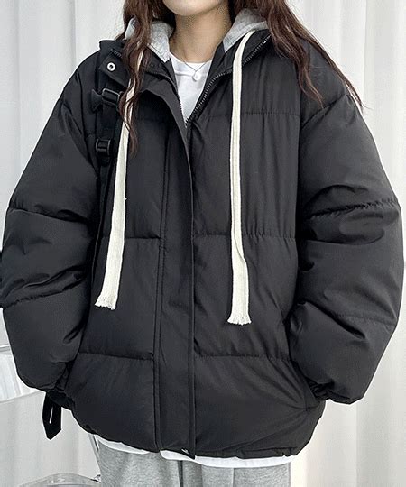 포근🌡 배색 후드 레이어드 패딩 점퍼 ️ 숏패딩 패딩점퍼 겨울패딩 겨울숏패딩 학생패딩 교복패딩 후드패딩 후드숏패딩 오버핏패딩 오버핏 웰론 웰론패딩 웰론숏패딩 예쁜패딩 따뜻