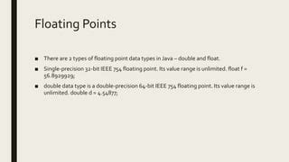 Java Data Types PPTX