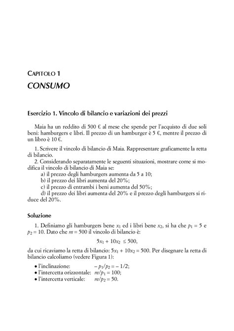 Esercizi Di Microeconomia Esercizi Di Microeconomia Docsity