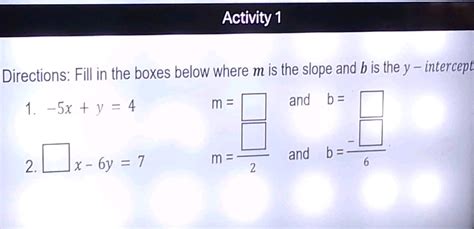Activity Directions Fill In The Boxes Below Studyx