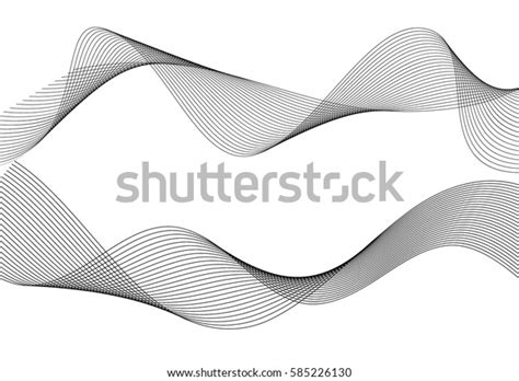 디자인 요소회색의 물결흰색 배경에 있는 추상적인 스톡 벡터로열티 프리 585226130