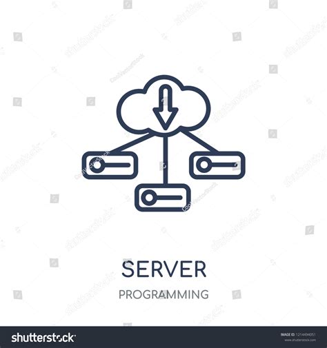 Server Icon Server Linear Symbol Design Stock Vector Royalty Free Shutterstock