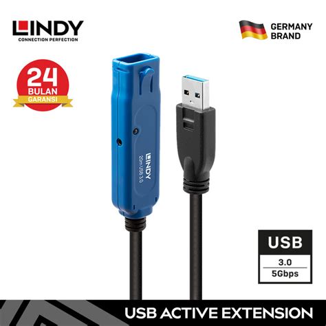 Promo Kabel Usb Extension Lindy Male To Female Usb 30 5gbps Aktif Pro